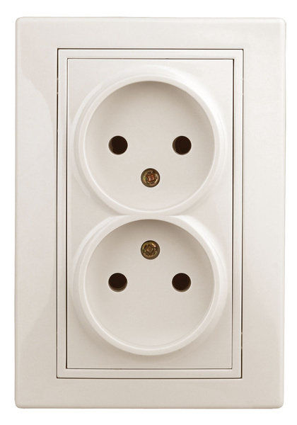 Розетка Intro Plano 1-204-02 без заземления двойная 2х2P, 16А-250В ...