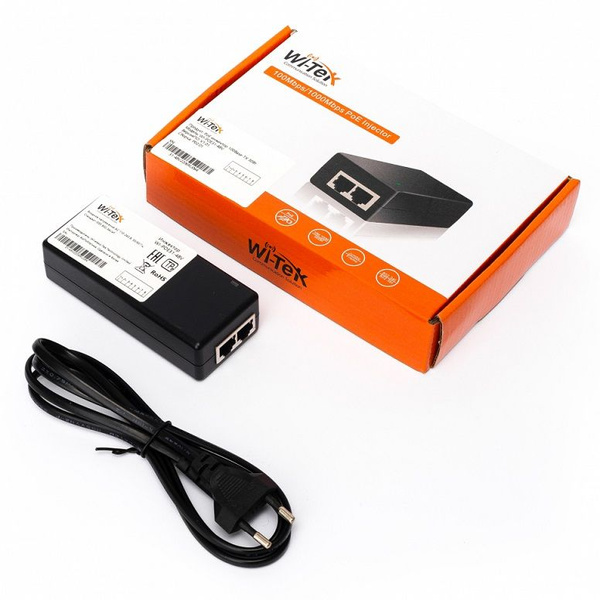 Инжектор PoE Wi-Tek WI-POE31-48V / PoE PIN: 1,2+ 3,6- / для ip камеры ...