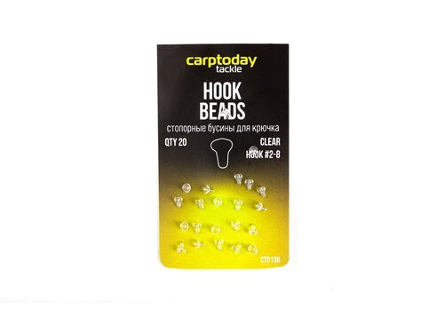 Стопорные бусины для крючка Carptoday Tackle Hook Beads, прозрачные, рыболовные товары, всё для ...