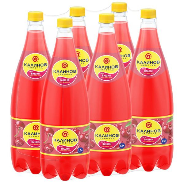 Калинов Лимонад 1,5л./6шт. Вишня Kalinov - купить с доставкой по ...