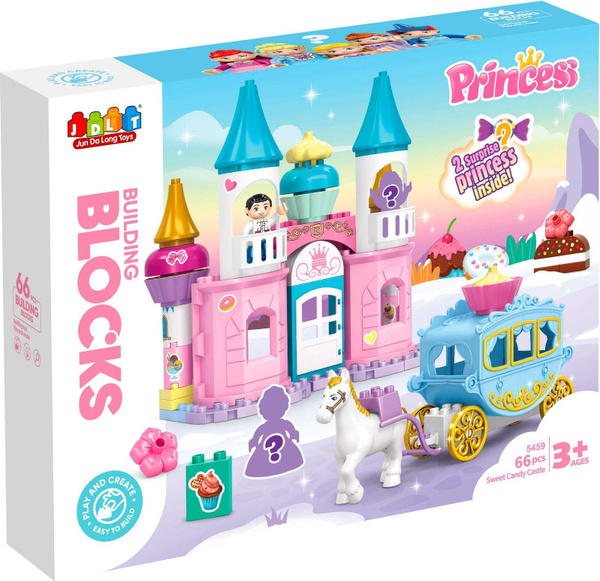 Конструктор JDLT Замок принцессы с каретой, 66 деталей - купить с доставкой по выгодным ценам в ...