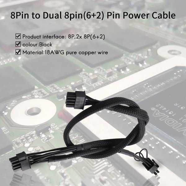 Модульный кабель питания PSU 8Pin to Dual 8Pin(6+2) Pin PCIe купить на ...