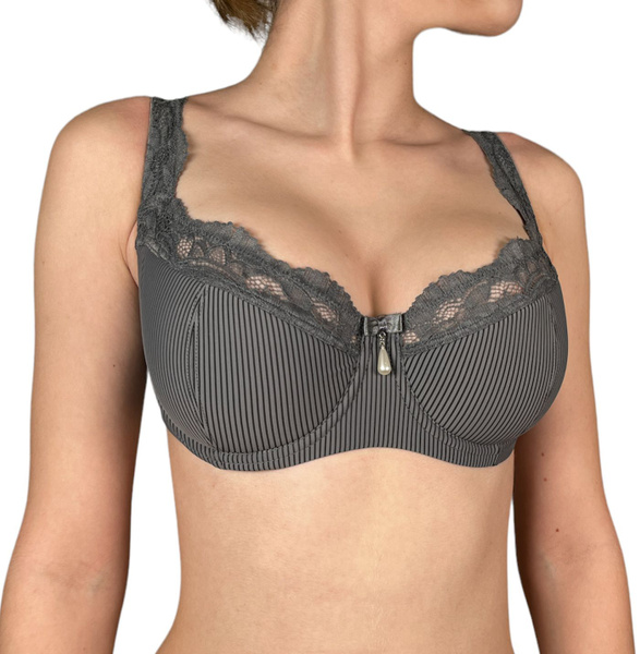 Бюстгальтер Женский VE.NU.S, размер 80C серый Полиамид, Эластан Офисный/школьный Китай Крючки ...