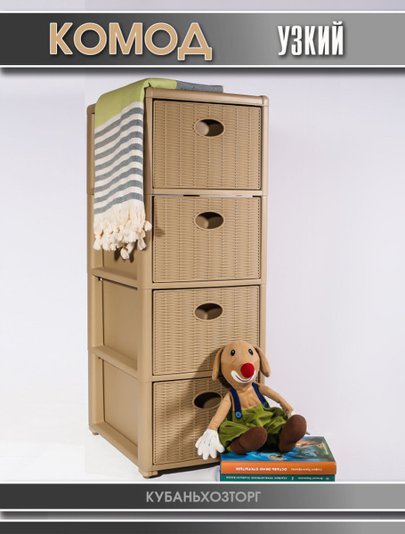 Комод elfplast на колесах, 29x38.5x80.5 см, 4 ящ. купить c доставкой на OZON по низкой цене ...