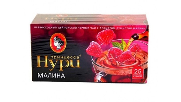 Принцесса Нури Чай черный Садовая Малина, 25 пакетиков по 1,5 г ...