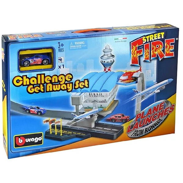 Игровой набор Bburago Street Fire Трек с вертолетной площадкой - купить ...