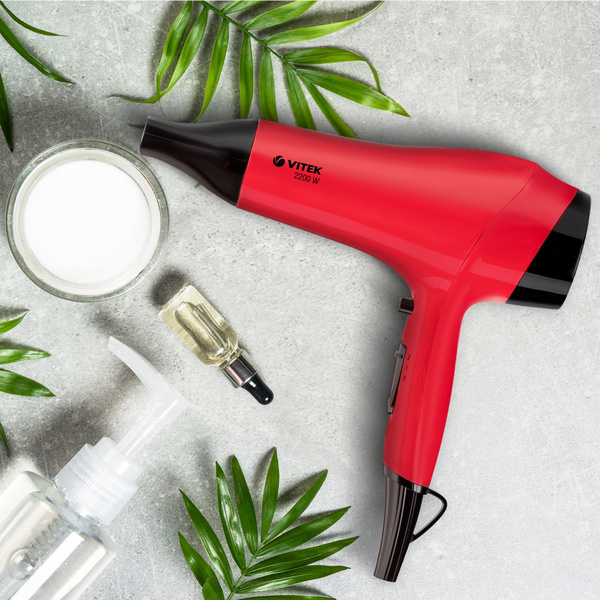 Фен для волос VITEK VT-8227 R, красный, черный - купить по выгодным ...