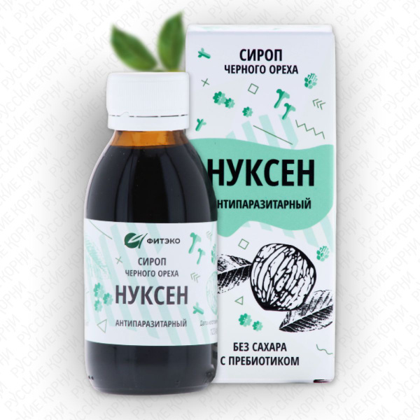 Сироп Черного Ореха "Нуксен Антипаразитарный", 125 мл - "Фитэко" / От ...