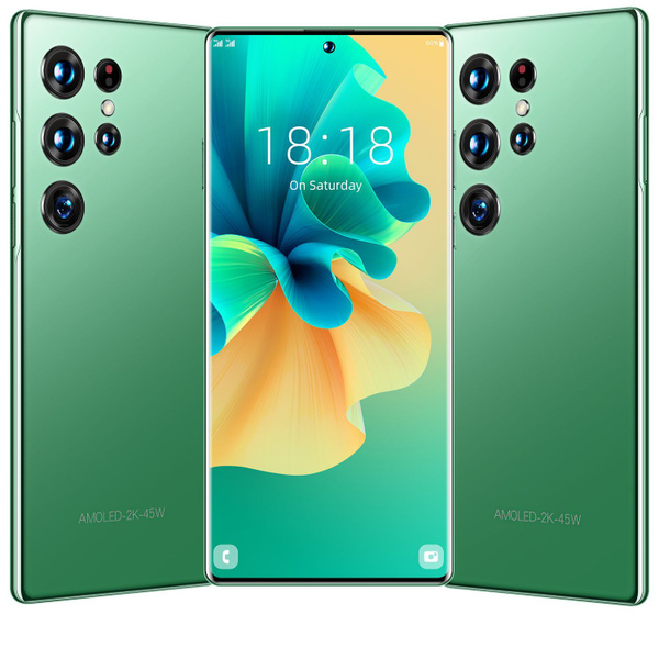 Смартфон S23+ 7.3 Ultra Pro+ U 256 ГБ 8 ГБ Зеленый, Бежевый 7.3 ...