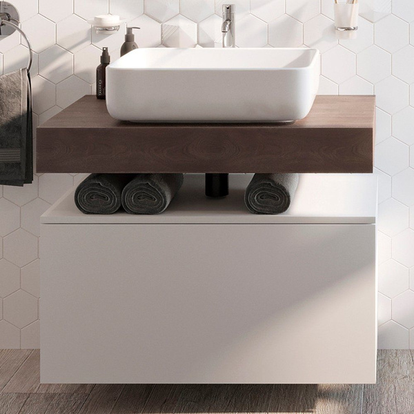 Столешница STWORKI Ольборг 80 дуб карпентер, без отверстий,, с тумбой 80 купить на OZON по ...