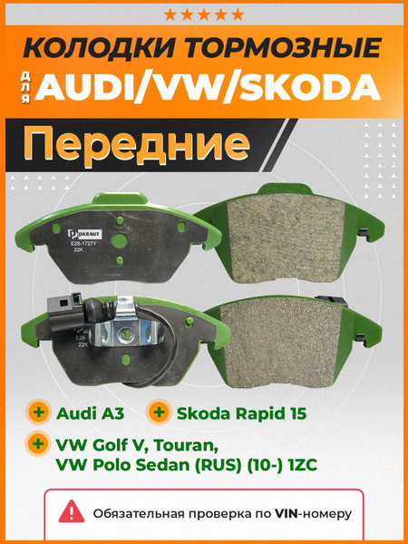 Колодки тормозные PARAUT E281727Y Передние - купить по низким ценам в ...