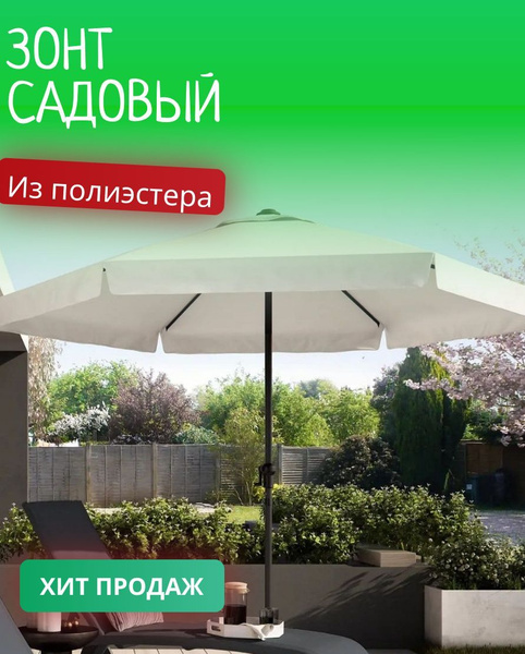 Садовый зонт NATERIAL, высота 247 см купить по низкой цене с доставкой ...