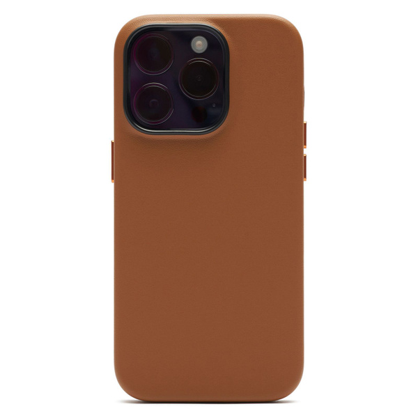Кожаный чехол для iPhone 15 Pro KZDOO Noble Collection, коричневый для ...