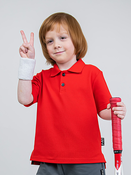 Поло BUNGLY, размер 98, цвет красный, 100% хлопок - купить по выгодной цене в интернет-магазине ...