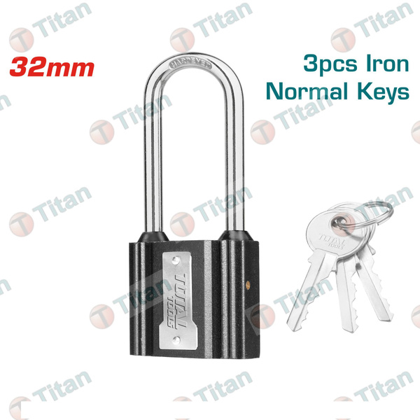 Замок навесной с длинной дужкой 32mm, 3 ключа TOTAL TLK31321L - купить ...