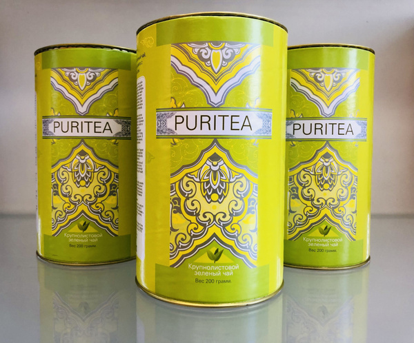 Чай зелёный крупнолистовой Пуритея Puritea (В подарочной банке) 200гр 3шт купить на OZON по ...