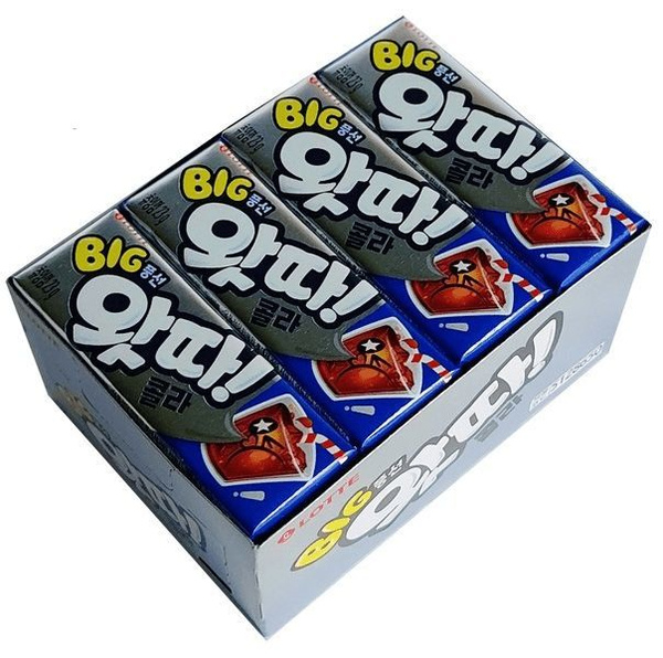 lotte жевательная резинка вкус Колы Whatta Big Bubble Gum Cola 16шт ...