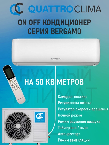 Настенная сплит-система QuattroClima QV-BE18WA/QN-BE18WA купить c доставкой на OZON по низкой ...