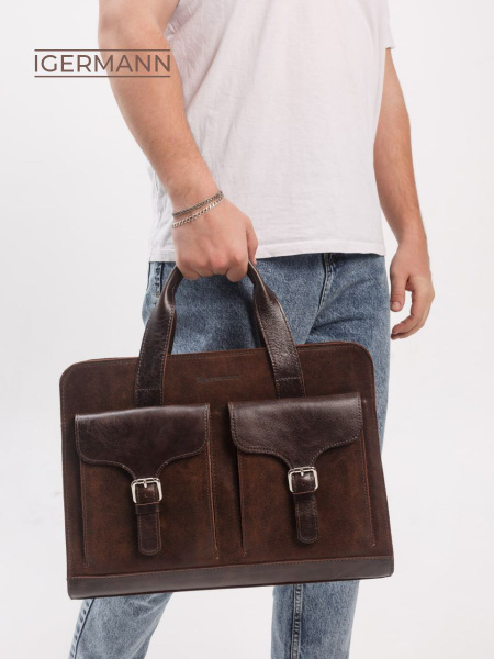 Сумка мужская Igermann на плечо натуральная кожа сделано в Беларуси ...