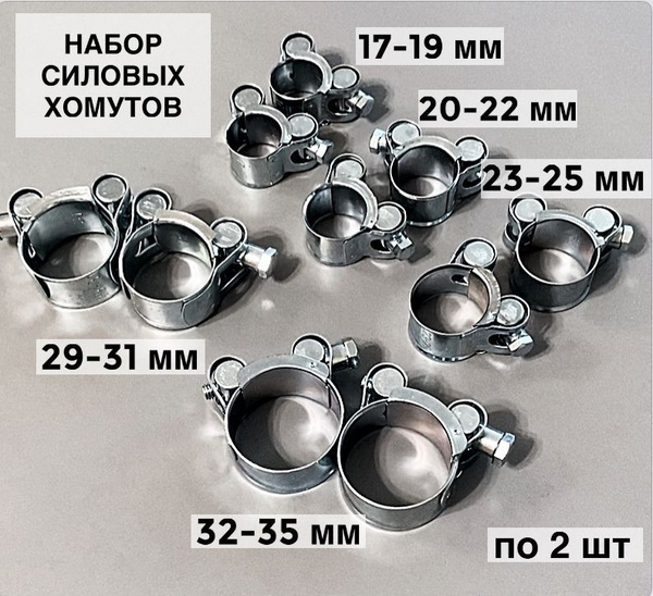 Хомут быстросъемный Continent 17 - 32, 10 шт., Оцинкованная сталь ...