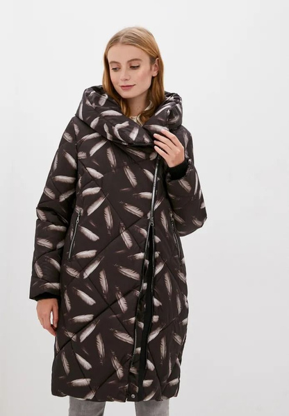 Пальто Dixi Coat, Зима, размер 52, цвет темно-коричневый, Полиэстер ...