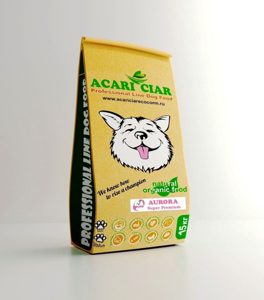 Acari Ciar Акари Киар AURORA Super Premium Adult медиум гранула 15 кг Сбалансированный сухой ...