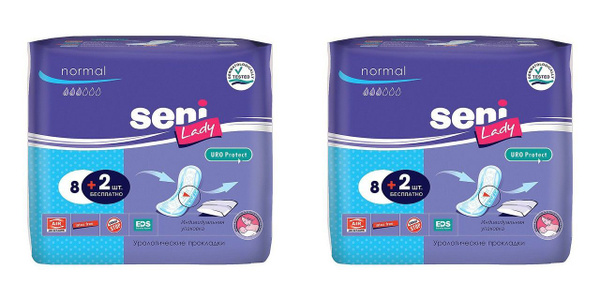 Seni Lady Прокладки урологические Normal 10 шт/уп, 2 уп - купить с ...