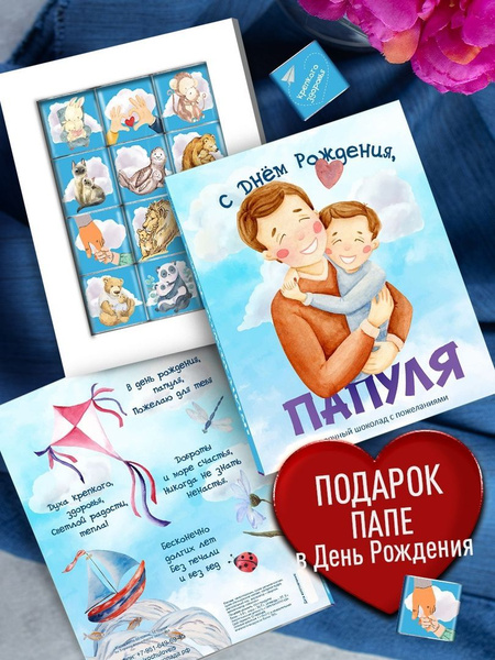 Шоколадный набор - С Днем Рождения Папуля. Подарок папе, папуле ...