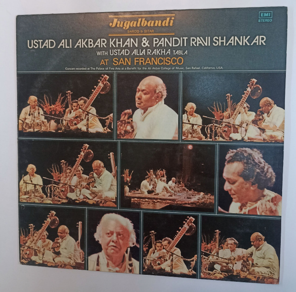 Винтажная виниловая пластинка LP Ustad Ali Akbar Khan and Pandit Ravi Shankar With Ustad Alla ...