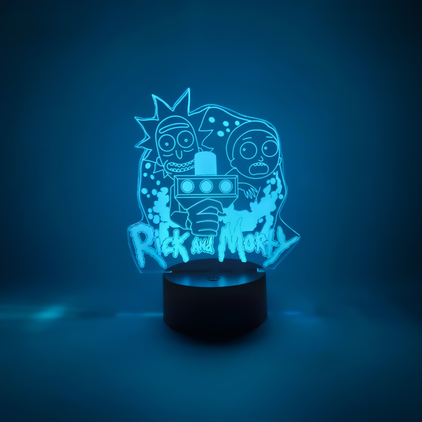 Купить LED ночник Рик и Морти / Rick, Morty из мультфильма Рик и Морти ...