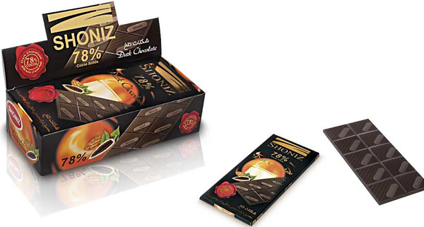 Шоколад темный Dark Chocolate Shoniz 78%, 100г/6 шт - купить с ...