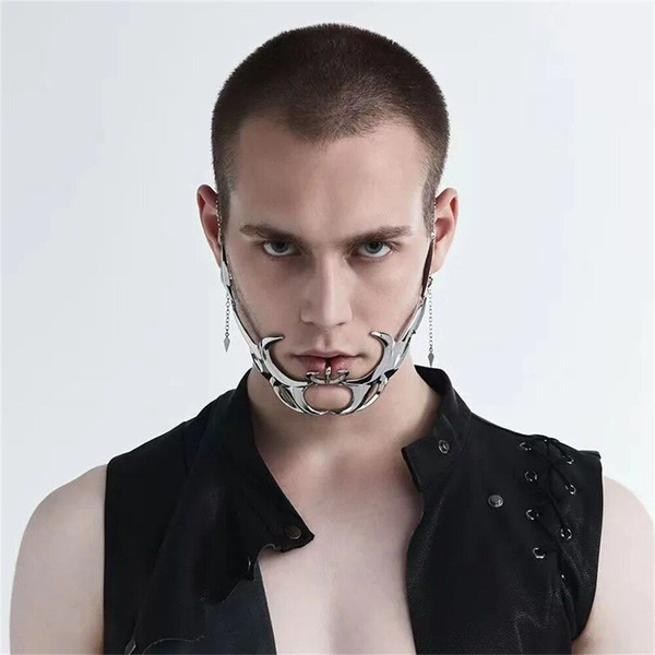 Стальная маска в стиле КиберПанк (CyberPunk ) для верхней части лица ...