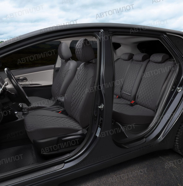 Чехлы для Киа Селтос (2020-2024) / АВТОПИЛОТ авточехлы на сиденья KIA ...