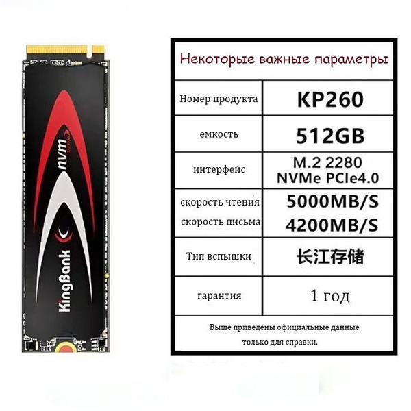 512 ГБ Внутренний SSD-диск KingBank K260 (K260) - купить по выгодной цене в интернет-магазине ...