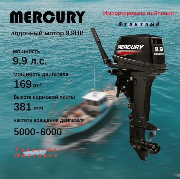 лодочный мотор 9.9/2-тактный/Импортировано из Японии - купить по ...