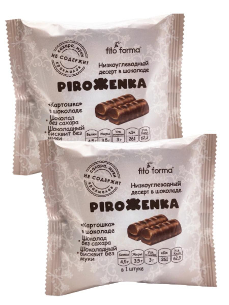 Низкоуглеводное пирожное Fito Forma Piroжenka Картошка, 80 г (2 шт в наборе) - купить с ...