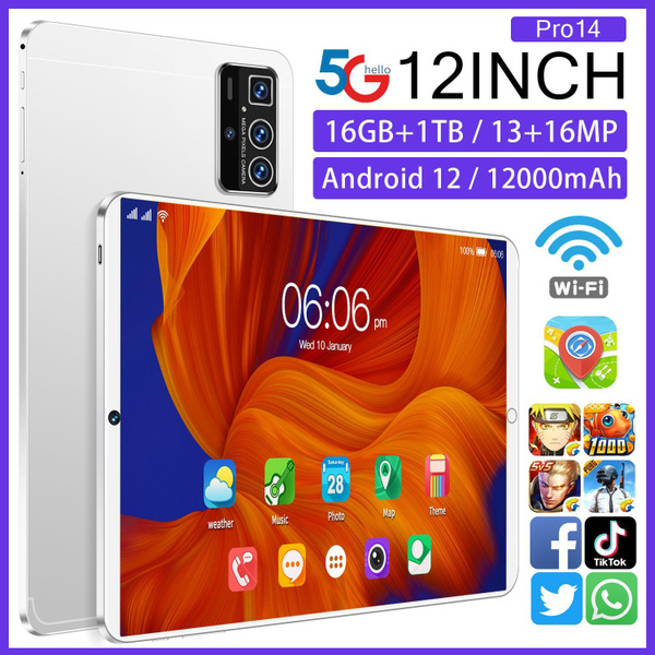 Характеристики Планшет 14Pro, 10" 8 ГБ/128 ГБ, белый ,WiFi/5G/Android 12/Bluetooth/SIM-карта ...