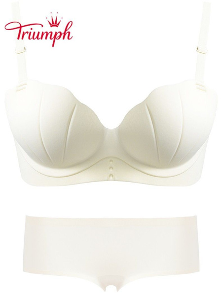 Комплект белья Женский, Мужской TRIUMPH бежевый Полиэстер FR, Вата РВ, размер 70B Домашний ...