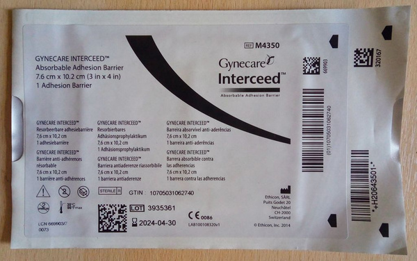 INTERCEED Рассасывающийся противоспаечный барьер Интерсид ИНТЕРСИД ...
