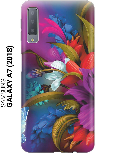 Cиликоновый чехол на Samsung Galaxy A7 (2018) / Самсунг А7 2018 с ...