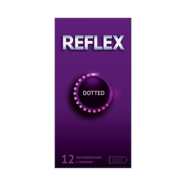 Reflex Презервативы из натурального латекса Dotted в смазке, 12шт, 6 уп ...