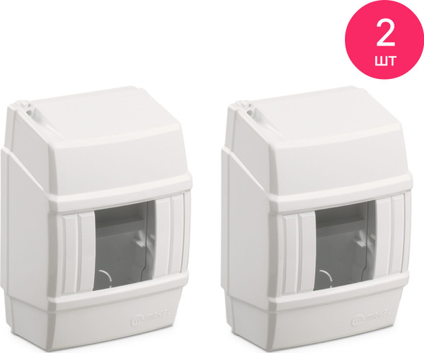 Бокс распределительный Makel / Макел ЩРН-П-04 с пломбой, пластиковый белый 4 модульных ...