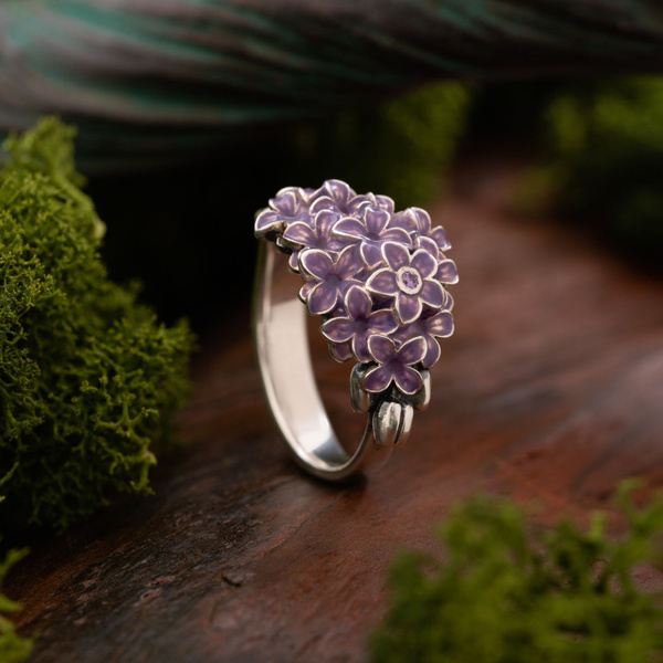 AlexFox Jewelry, Кольцо Сирень из серебра, 925 проба - купить с ...