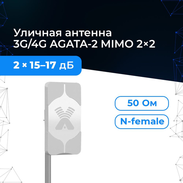 MIMO Антенна для интернета Antex Agata-2. Усиливает 3G 4G LTE сигнал на ...