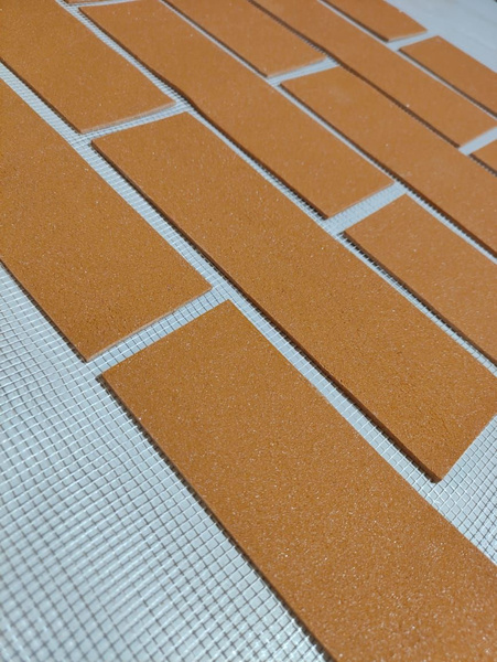 Гибкий камень гибкий кирпич на сетке, оранжевый, 60x100 см купить по ...