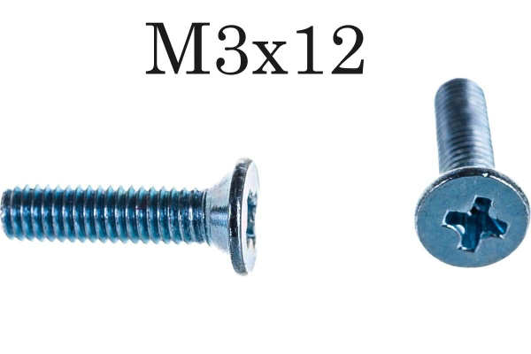 Винт M3 x , головка: Потайная, 100 шт - купить по выгодной цене в интернет-магазине OZON ...