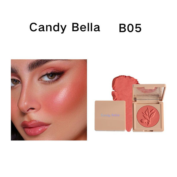 Монохромная румяна CandyBella с тонкой вспышкой и матовым эффектом, чтобы лицо выглядело более ...