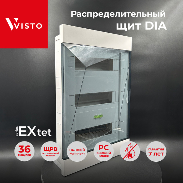 Характеристики Щит распределительный ЩРВ VISTO 36 модулей бокс ...