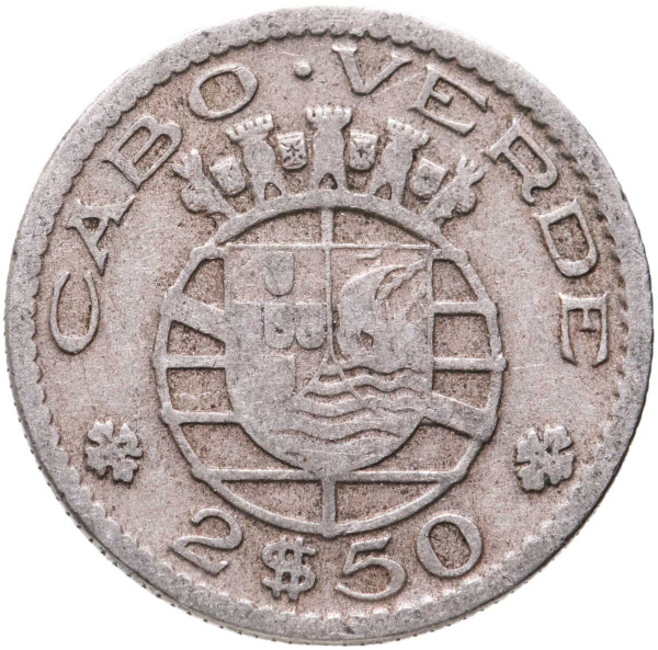 Кабо-Верде 2,5 эскудо escudos 1953, Бронза, в сохранности VF купить на OZON по низкой цене ...