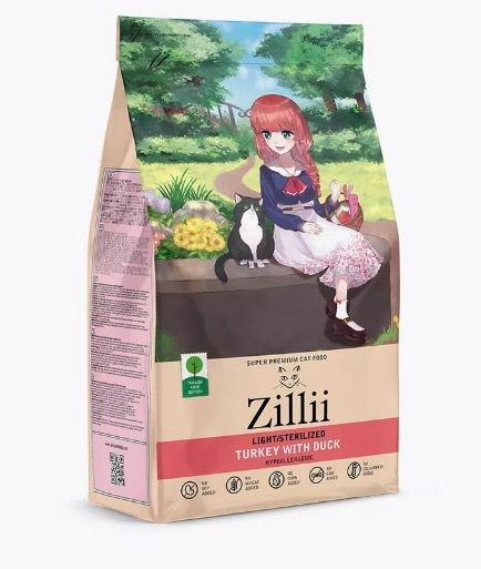 ZILLII Сухой корм для стерилизованных кошек 2кг Индейка с Уткой купить ...